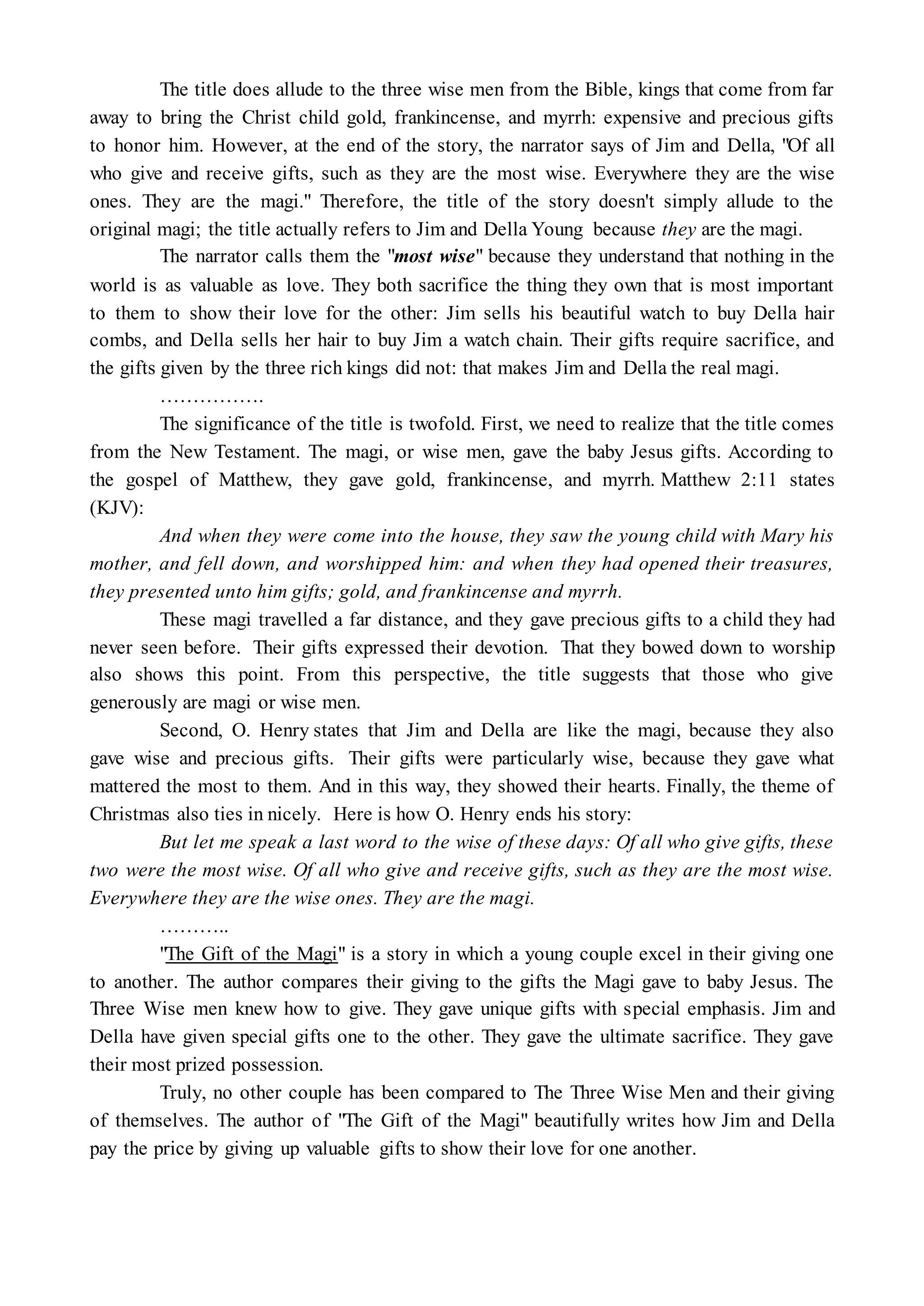 11 ab the title of the gift of the magi | DOCX