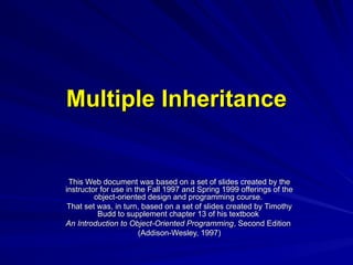 Multiple Inheritance powerpoint presentation | PPT