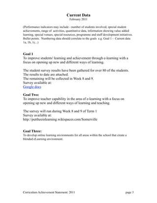 eLearning Achievement Statement: 2011 | PAGES | Professional School ...