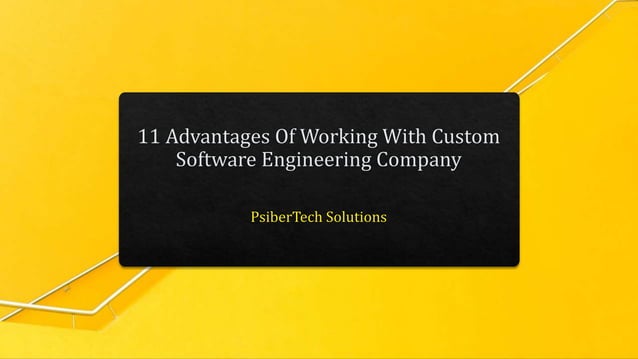 11 advantages of working with custom software engineering | PPT