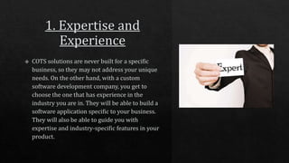 11 advantages of working with custom software engineering | PPTX