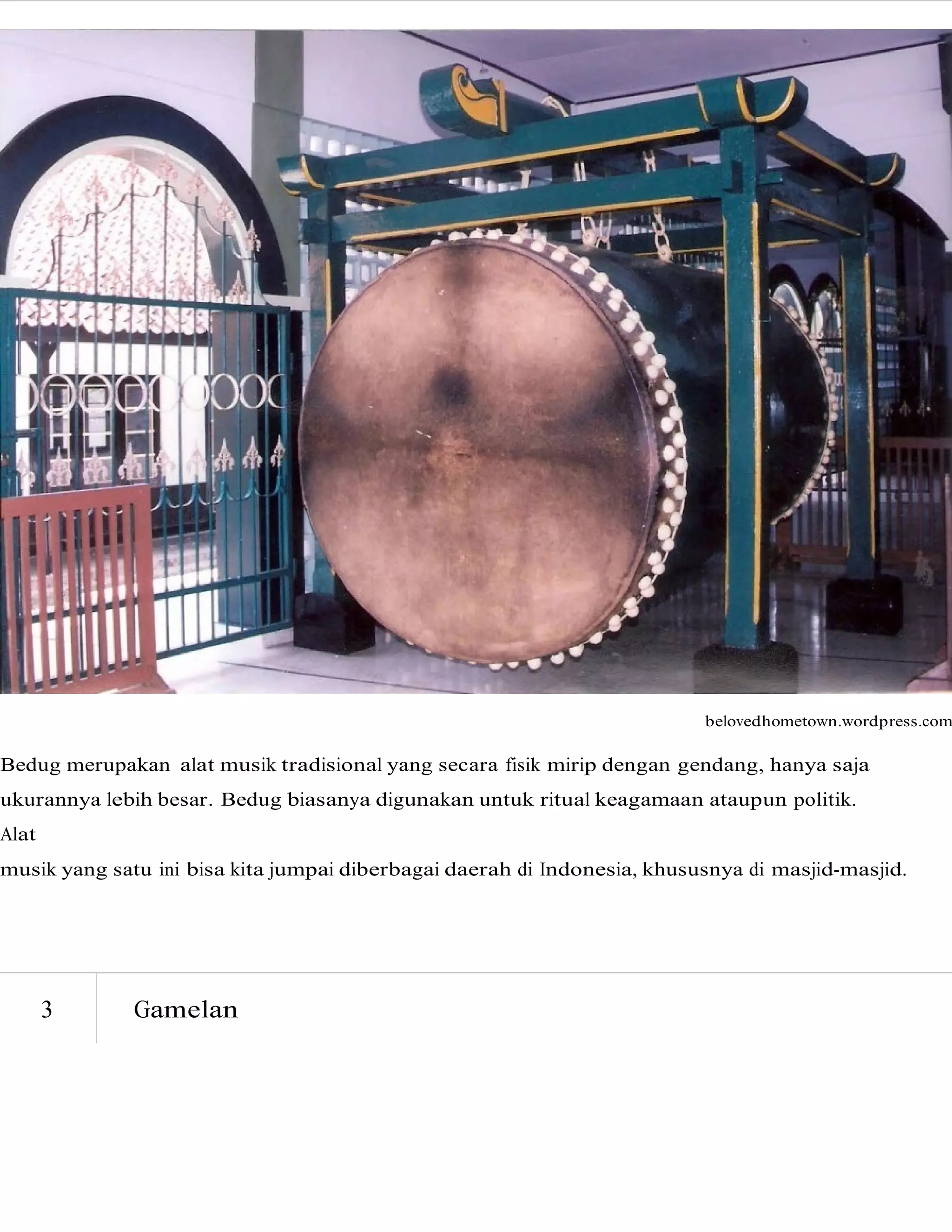 11 alat musik tradisional di indonesia beserta asal daerahnya | PDF