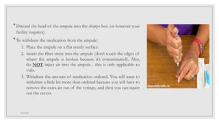 AMPOULES AND VIALS PRESENTATION PPTX.... | PPTX