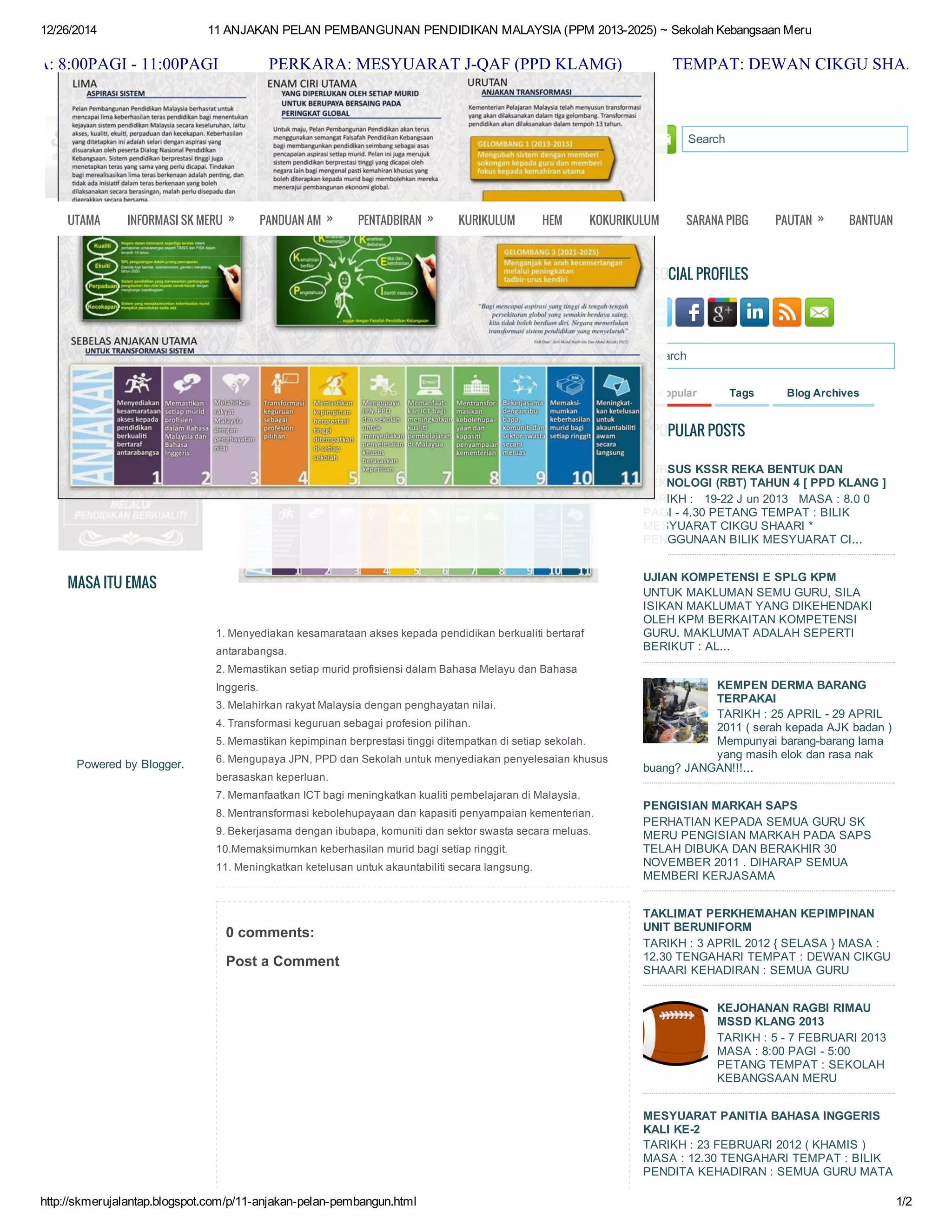 11 anjakan pelan pembangunan pendidikan malaysia (ppm 2013 2025 ...