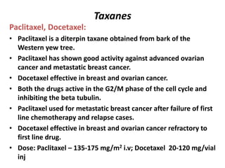 Anticancer drugs 4 cytotoxic drugs and antibiotics | PPTX