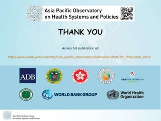 APO The Philippines Health System Review (Health in Transition) | PPTX