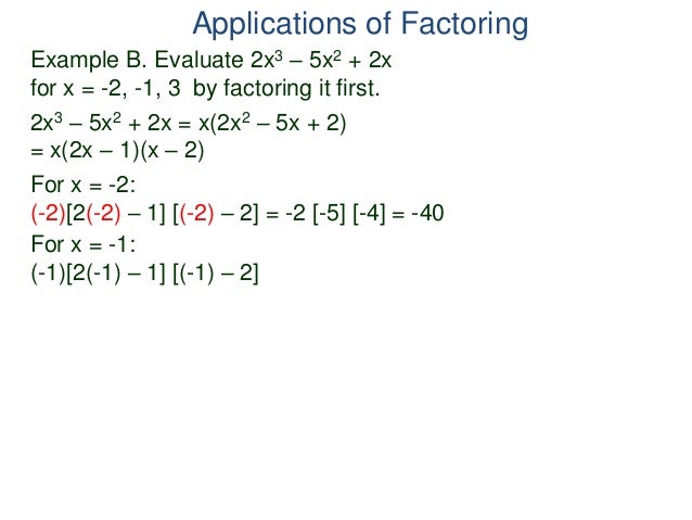 11 applications of factoring