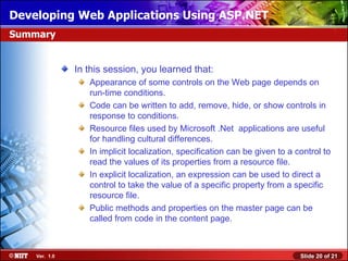 11 asp.net session16 | PPS | Web Design and HTML | Internet