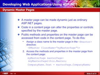 11 asp.net session16 | PPS | Web Design and HTML | Internet