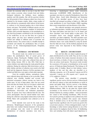 A Survey on the Pteridophyte Flora of the 18 Selected Sacred Groves in ...