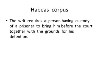 Habeas Corpus Definition