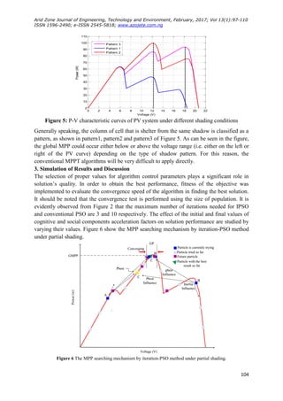 MPPT-Based Control Algorithm for PV System Using iteration-PSO under Irregular shadow Conditions ...