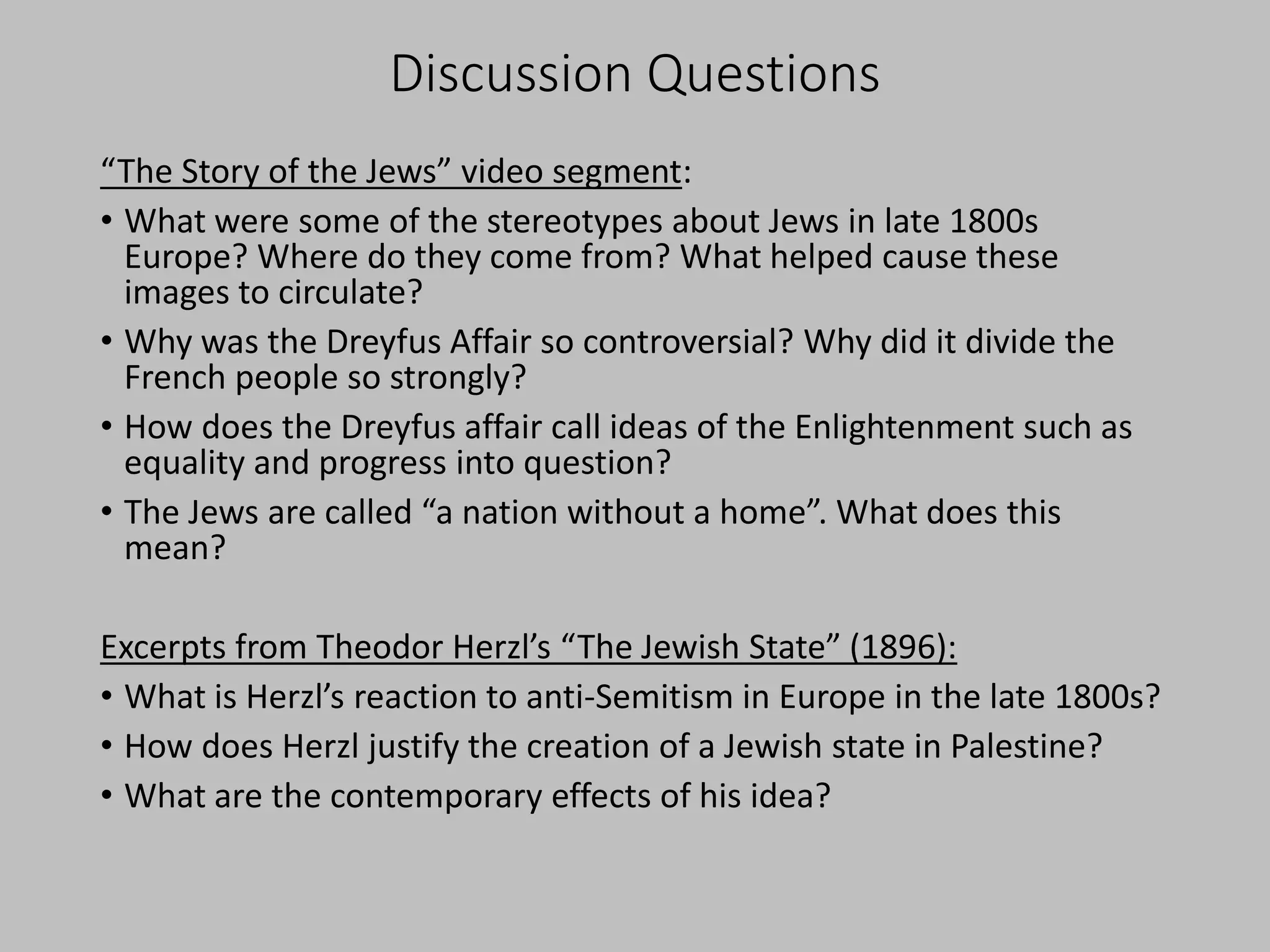 Antisemitism and the Dreyfus Affair | PPTX