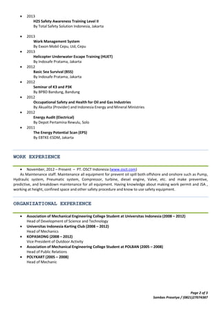 Sambas Prasetya CV | PDF