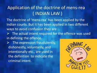 Presentation on Mens-rea | PPTX