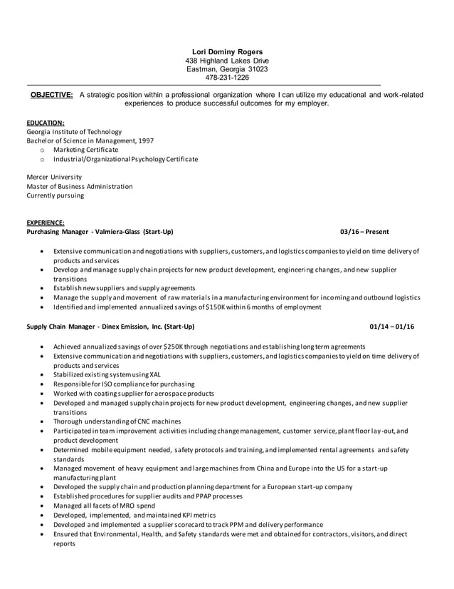Lori Rogers Resume | PDF