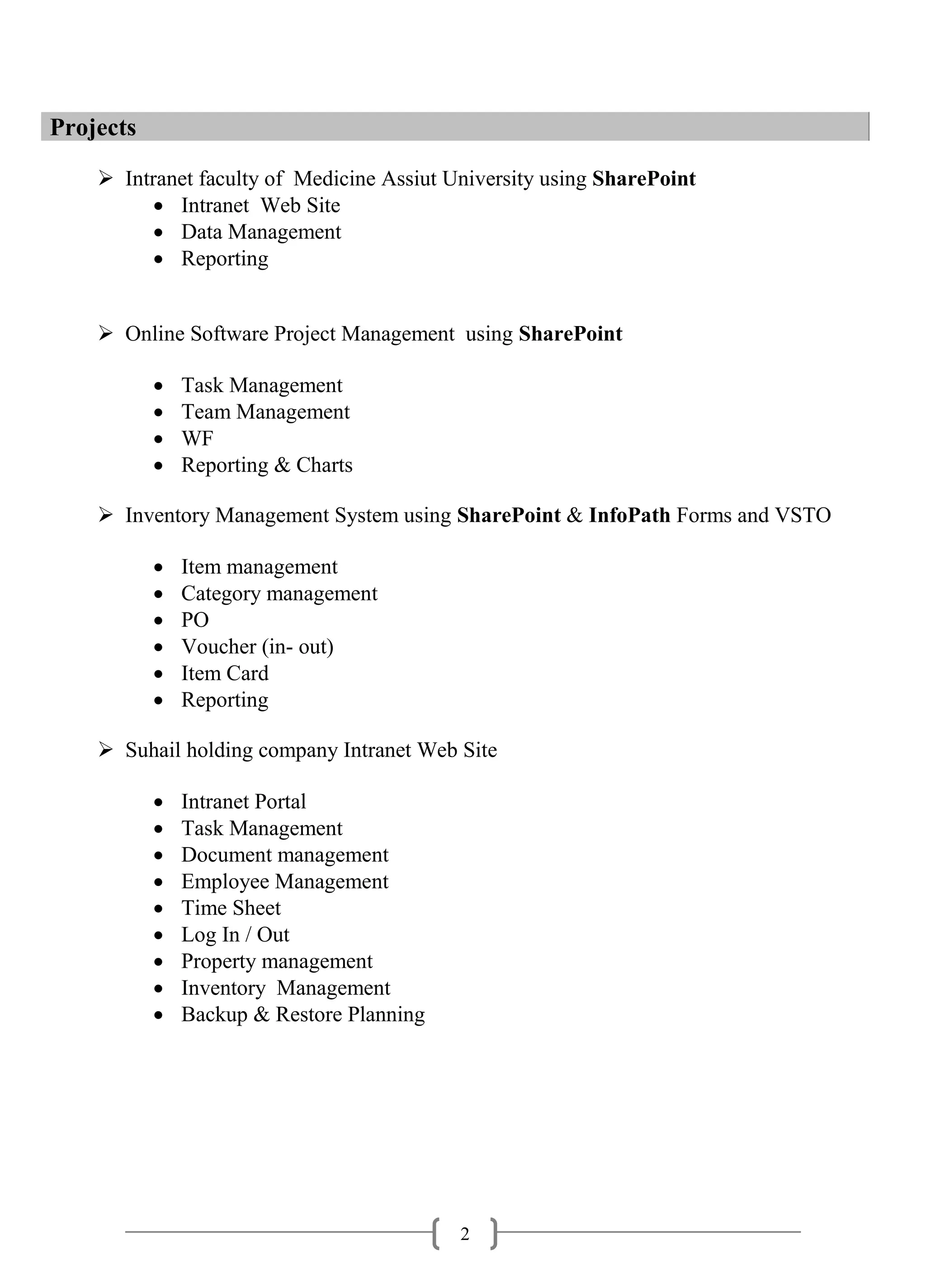 Rabie_temraz_CV (SharePoint) | PDF