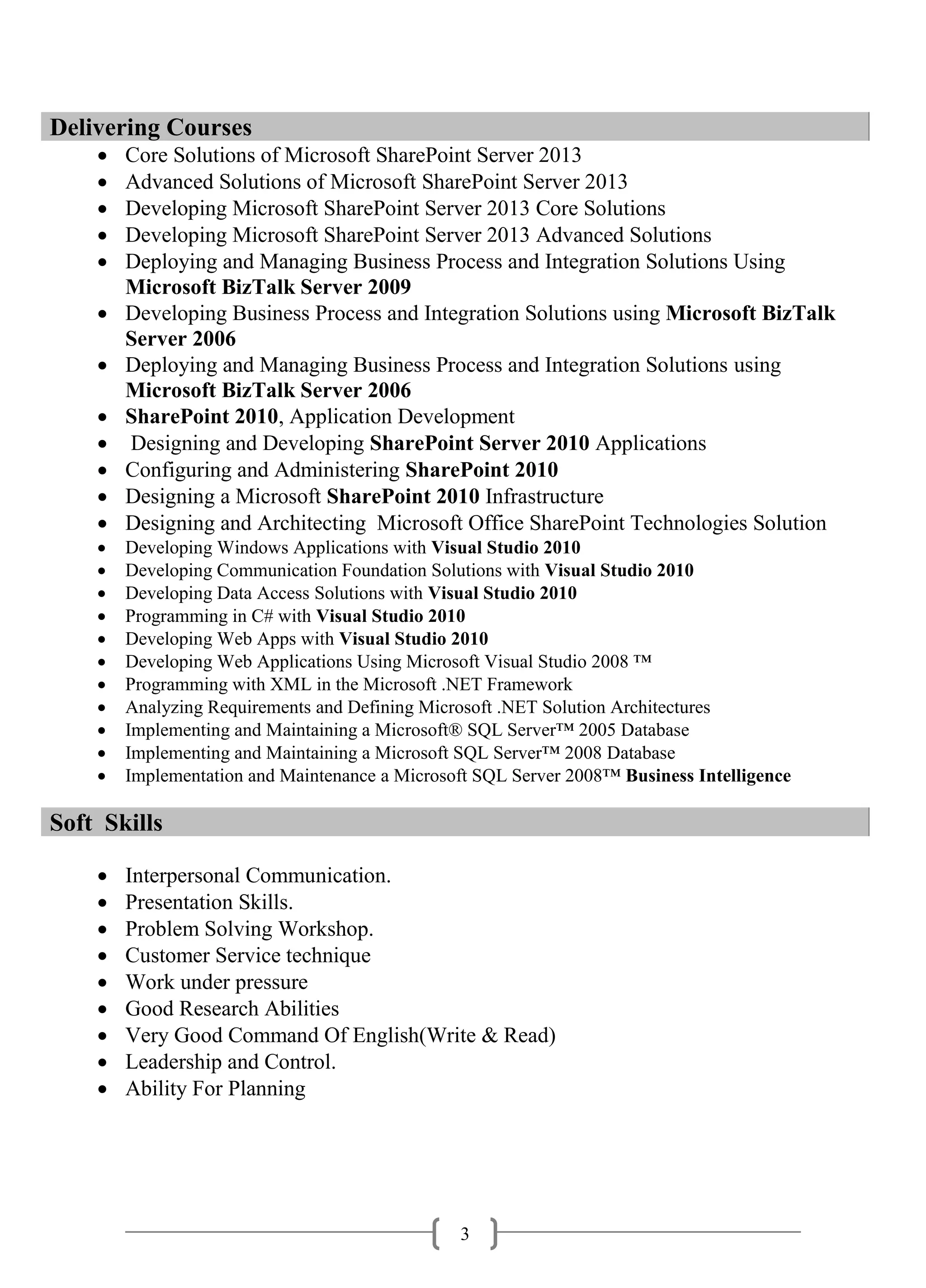 Rabie_temraz_CV (SharePoint) | PDF