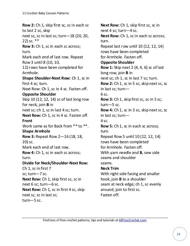 11 baby crochet cocoon patterns