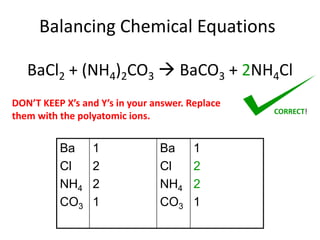 11 balancing chemical equations | PPT