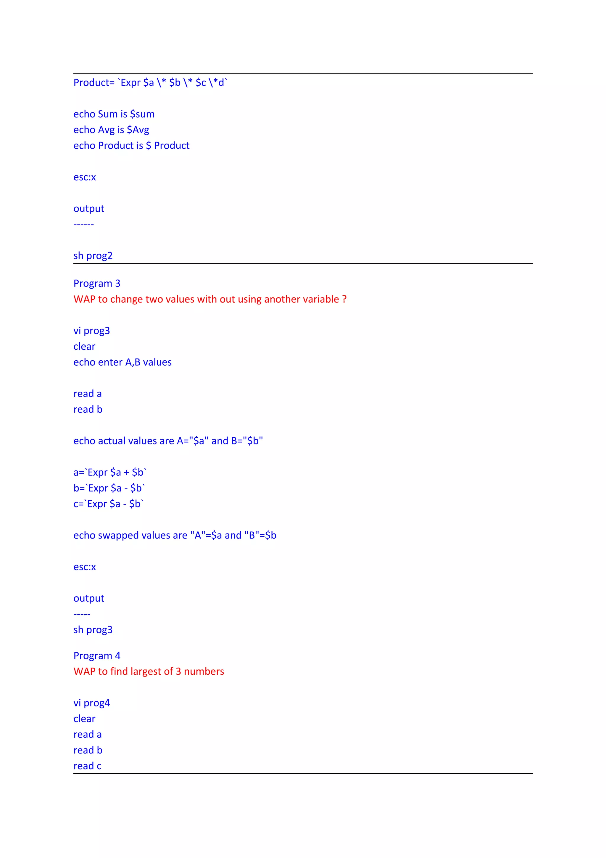 basic shell_programs | PDF