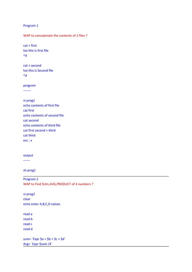 basic shell_programs | PDF
