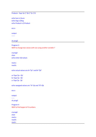 basic shell_programs | PDF