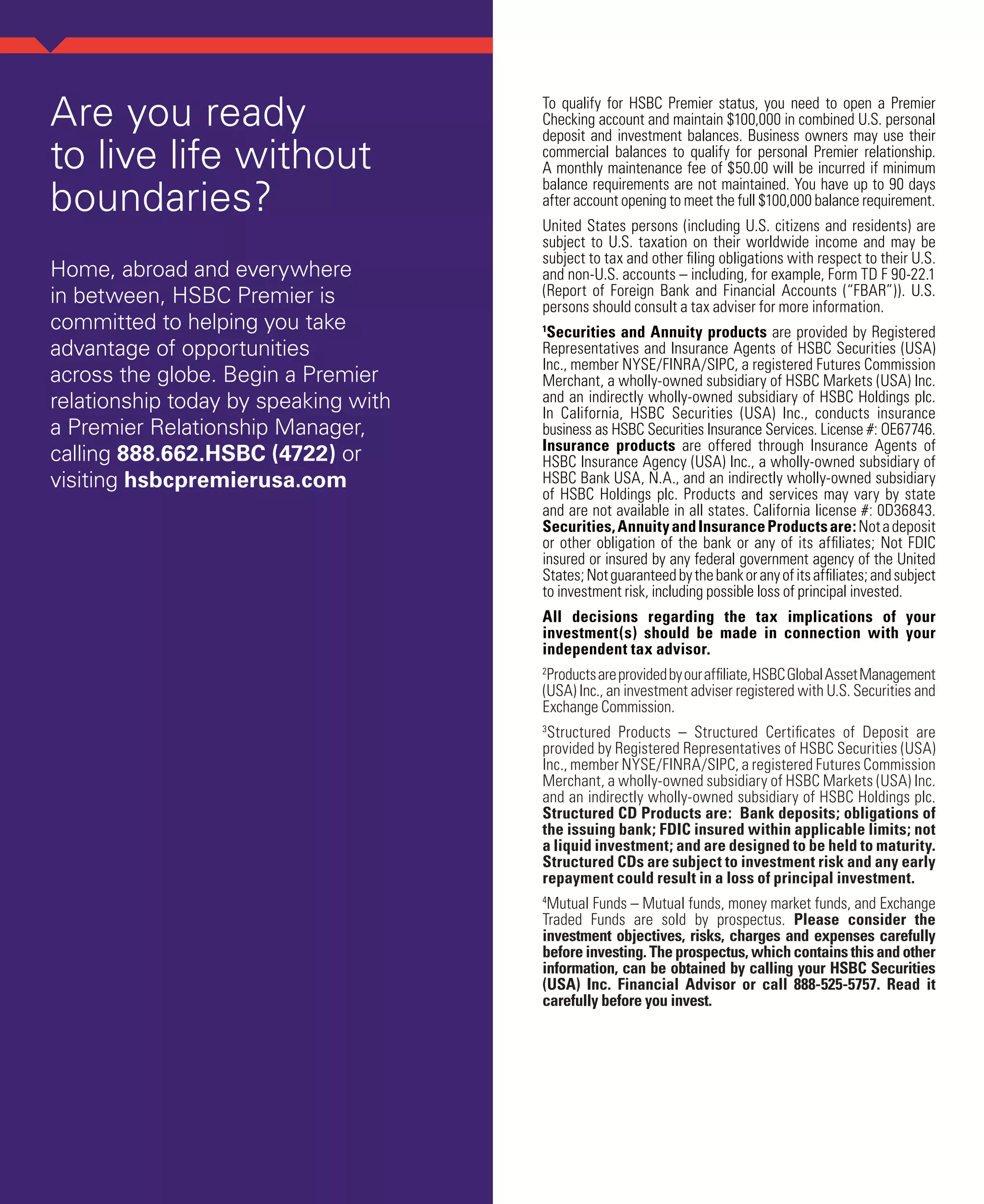 HSBC_Premier_Core_Brorchure_English | PDF