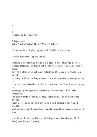 11Beginning to Theorize AdaptationWhat Who Why.docx