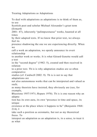 11Beginning to Theorize AdaptationWhat Who Why.docx