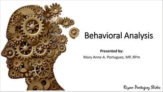11 behavioral analysis | PPTX | Science