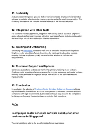 11 Benefits of Employee Roster Schedule Software in Singapore | PPTX ...