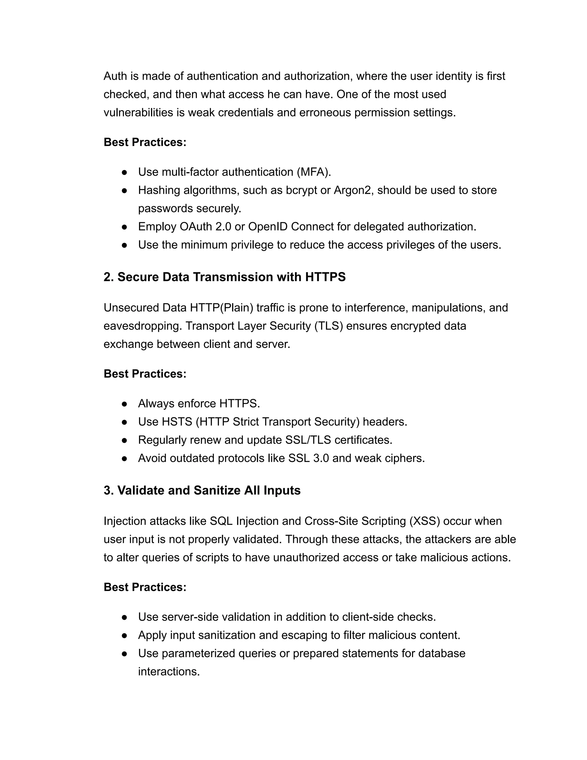 Best Practices for Developing Secure Web Applications | PDF