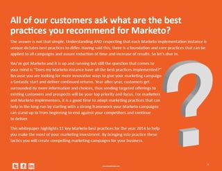 11 Best Practices of Marketo | PPT