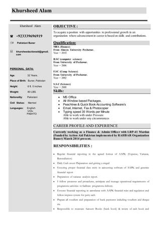 Khursheed Alam Cv | DOCX