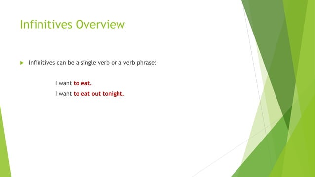 11B Infinitives Overview | PPT