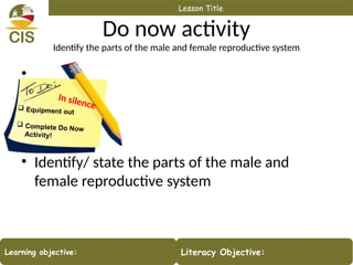 Grade 11 human reproductive system IGCSE | PPTX