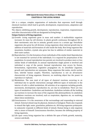 11 biology notes_ch01_the_living_world | PDF | Biological Sciences ...