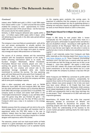 11 Bit Studios Analysis | PDF