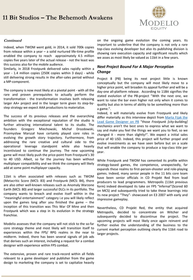 11 Bit Studios Analysis | PDF