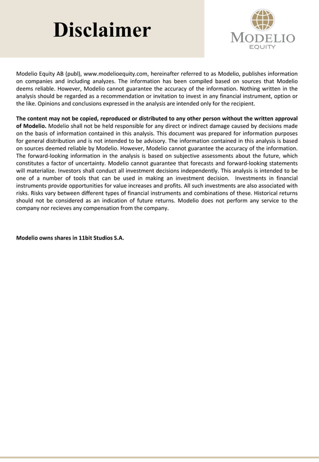 11 Bit Studios Analysis | PDF