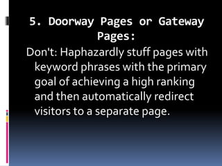 11 black hat seo techniques to avoid | PPT