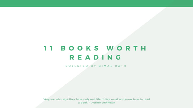 11 books worth reading (1) | PPT
