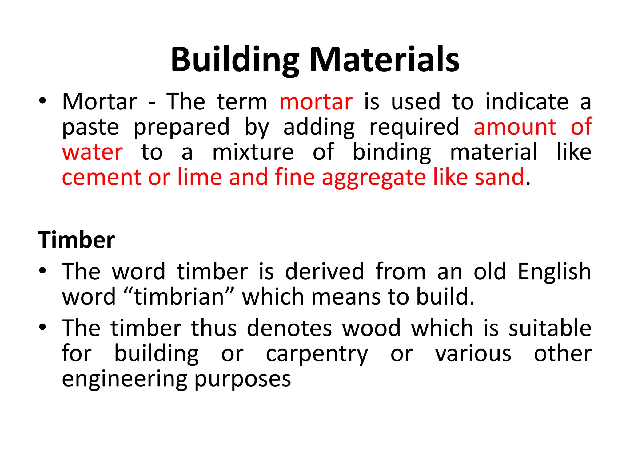 Building Materials and construction technology | PPTX