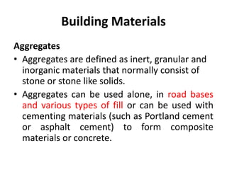 Building Materials and construction technology | PPTX