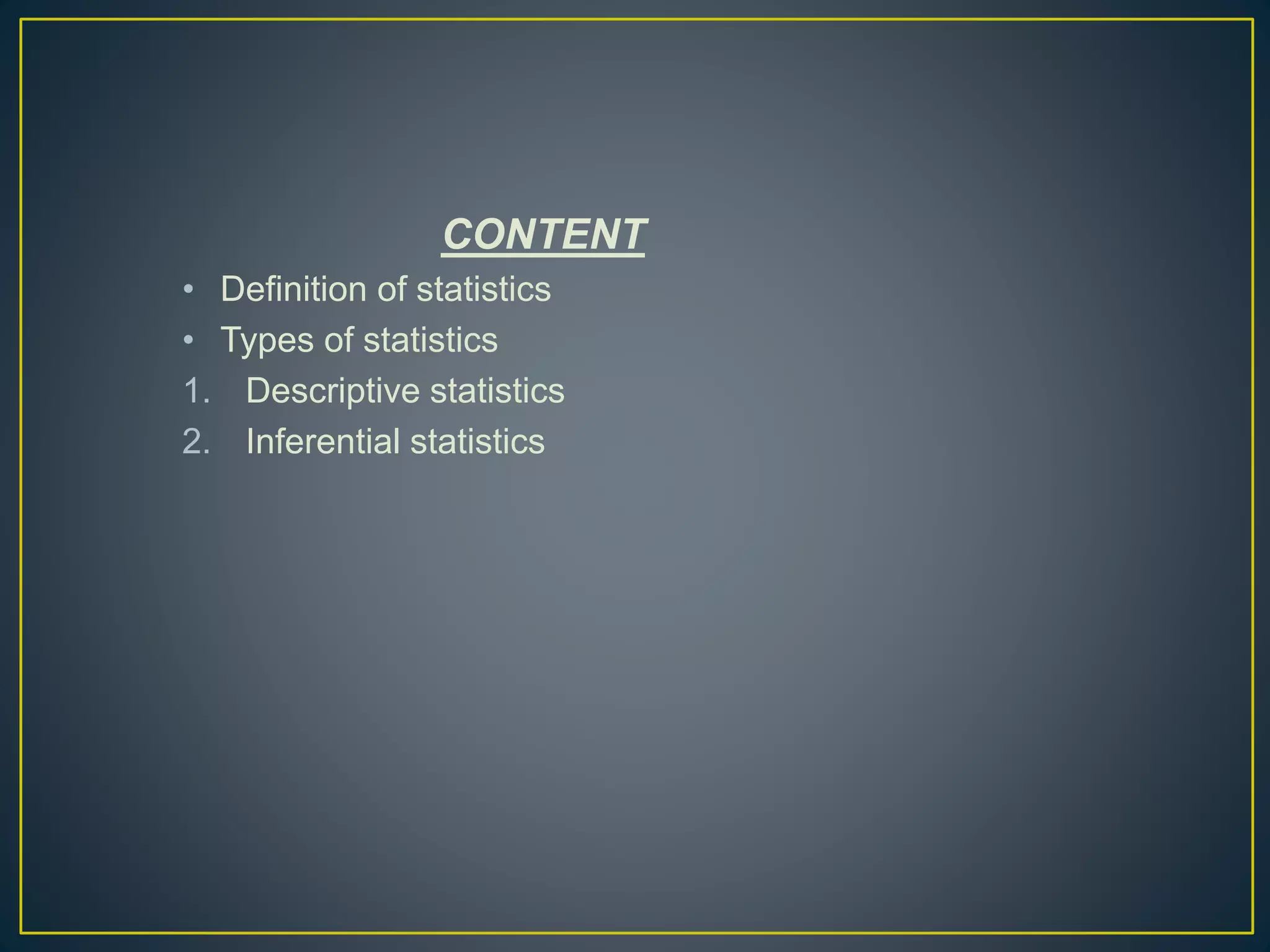 Types of Statistics Descriptive and Inferential Statistics | PPTX