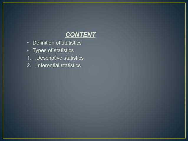 Types of Statistics Descriptive and Inferential Statistics | PPTX
