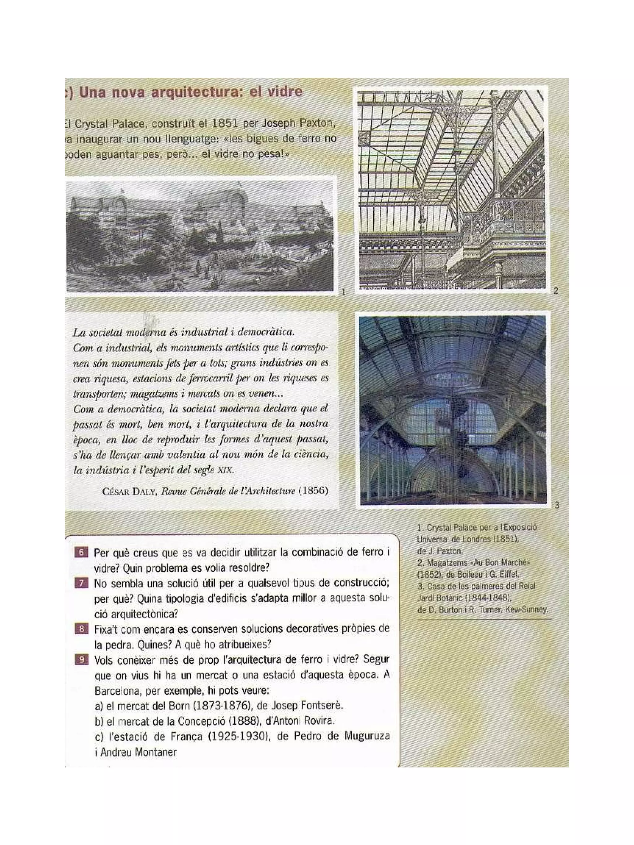 11c3 l’arquitectura del segle xix. nous materials | PPT