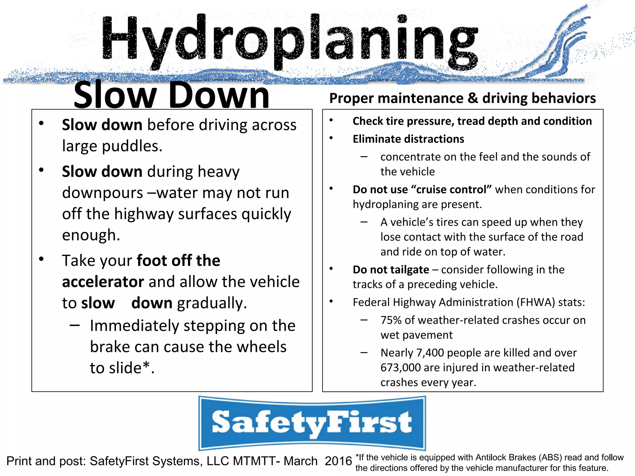 Hydroplaning April 2016.v.2 | PPT
