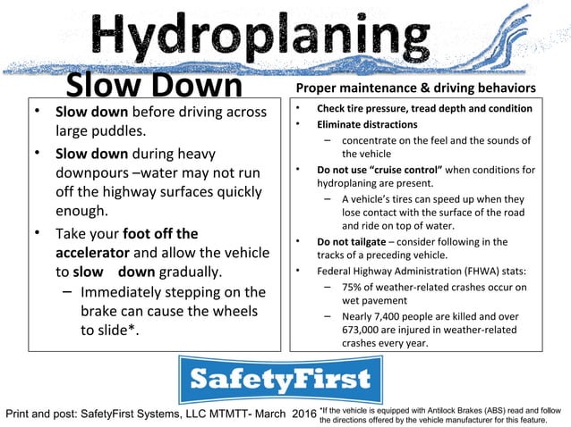 Hydroplaning April 2016.v.2 | PPT